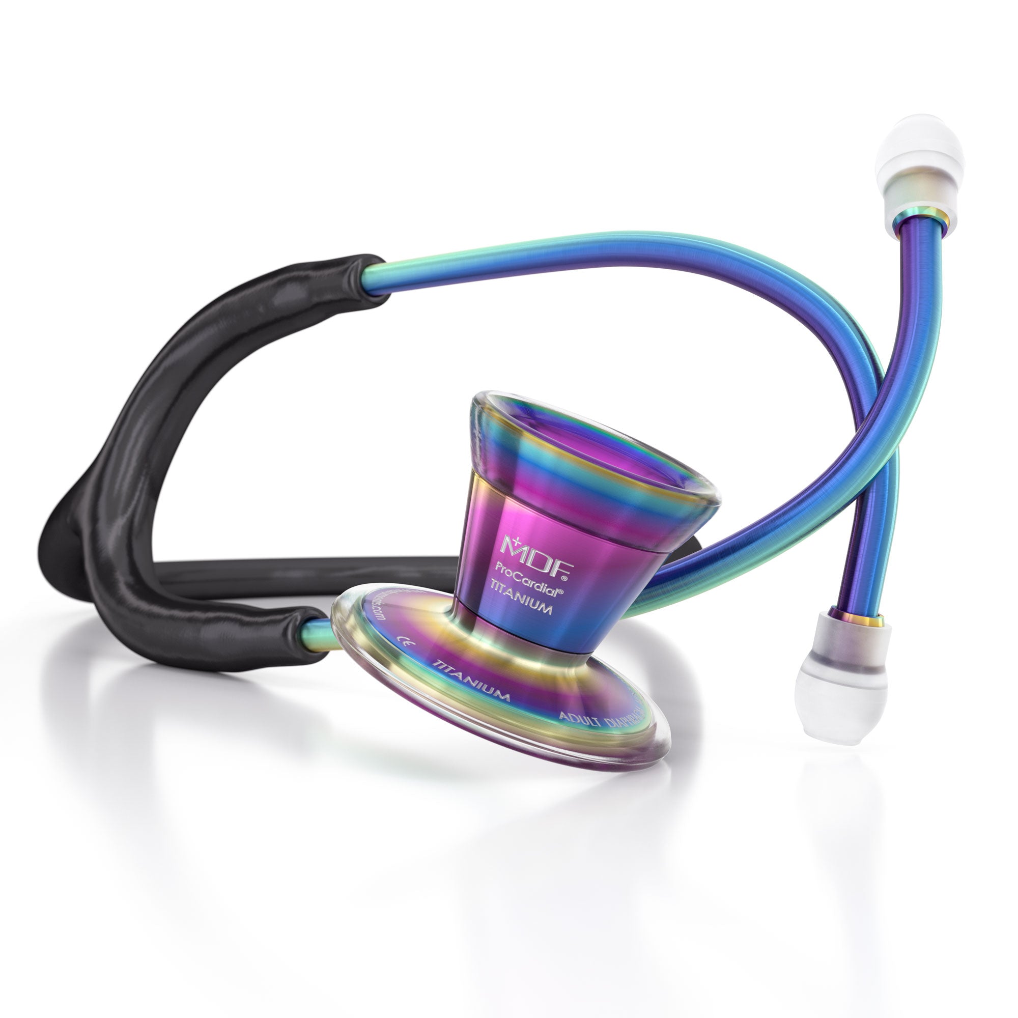 MDF® ProCardial® Titanium Cardiology Stethoscope - Black/Kaleidoscope