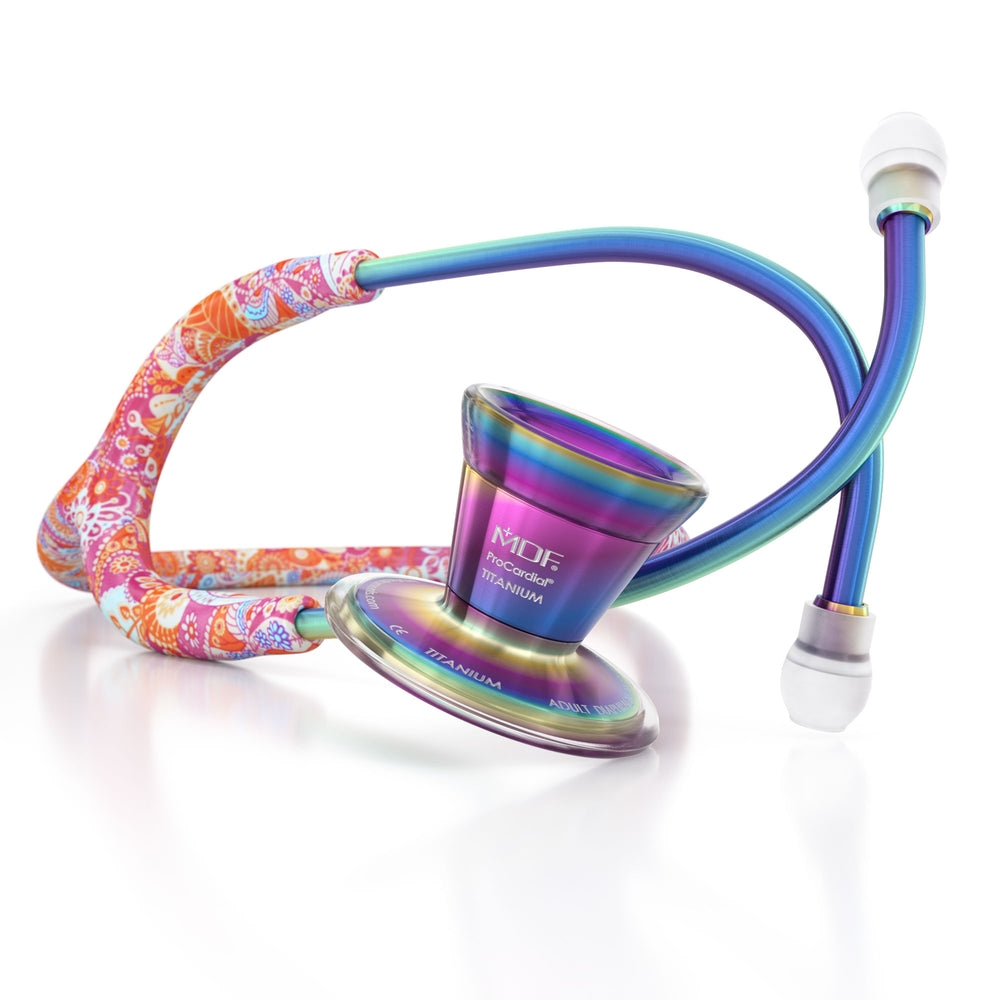 ProCardial® Titanium Royal Dutch Paisley and Kaleidoscope Stethoscope