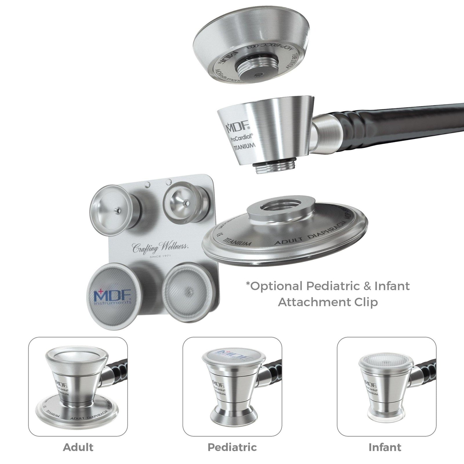 Pediatric and Infant Attachment for Epoch® Stethoscope Silver