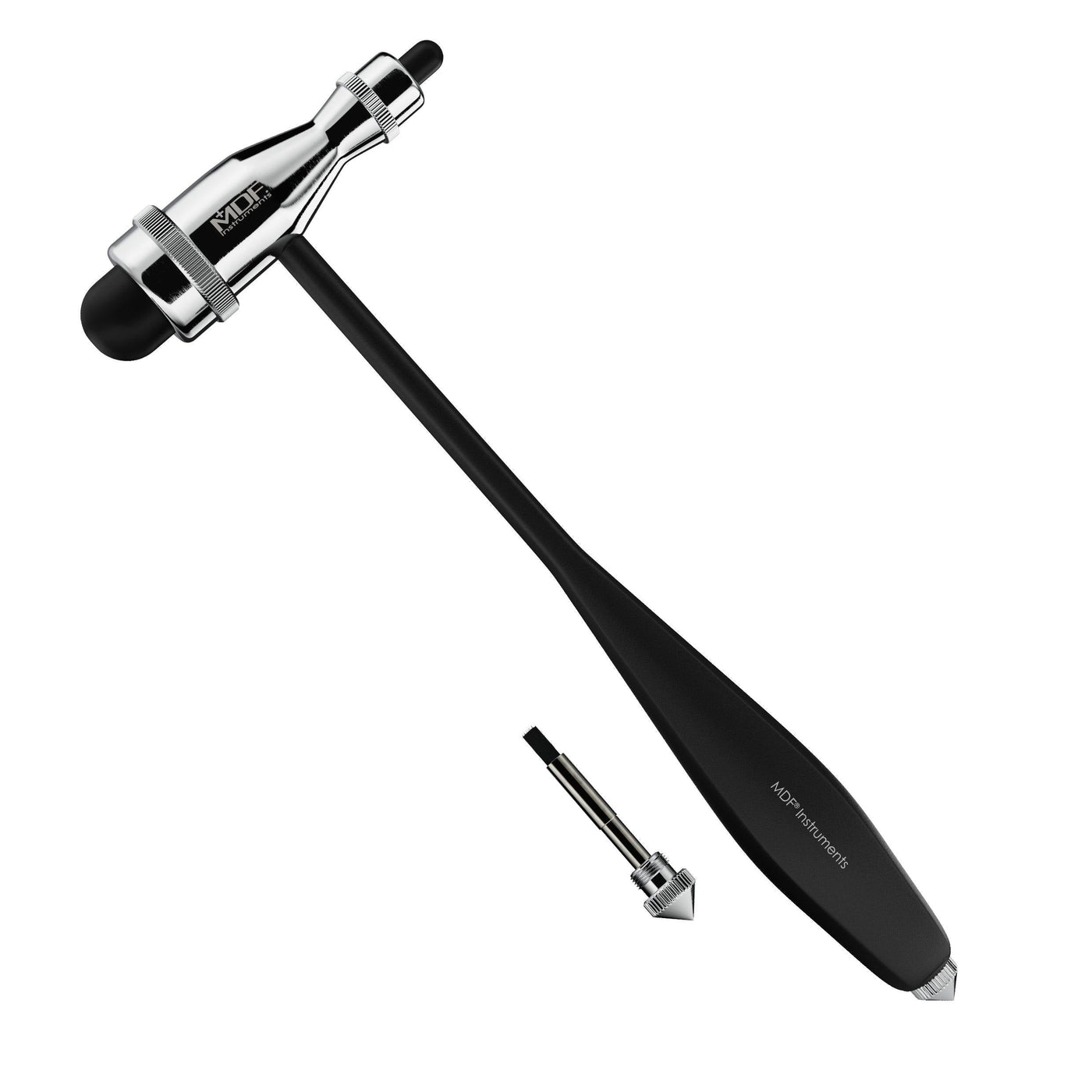 MDF® Tromner Reflex Hammer with Built-In Brush - Black